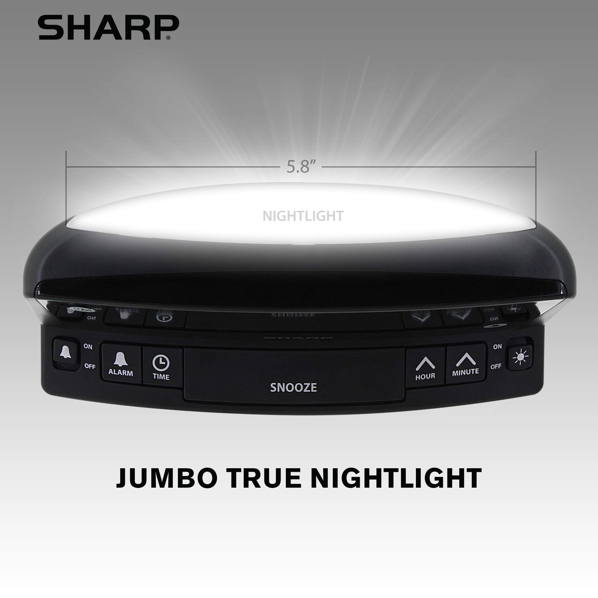 SHARP LED Digital Alarm Clock β Simple Operation - Easy to See Large Numbers, Built in Night Light, Loud Beep Alarm with Snooze, Bright Big Red Digit Display