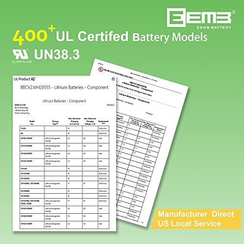 EEMB 5PCS LIR2450 Rechargeable Battery 3.7V Lithium-ion Coin Button Cell Batteries 120mAh
