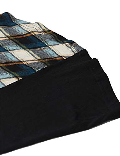 MOQIVGI Womens Plaid Hoodie Vneck Long Sleeve Sweatshirt Pullovers Modest Hipster Pretty Checkered Leisure Tunic Tops Soft Surroundings Clothing Blue Large