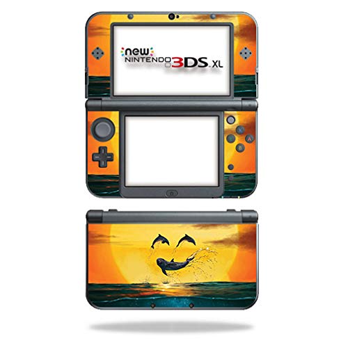 MightySkins Skin Compatible with Nintendo New 3DS XL (2015) - Dolphin Smiley | Protective, Durable, and Unique Vinyl Decal wrap Cover | Easy to Apply, Remove, and Change Styles | Made in The USA