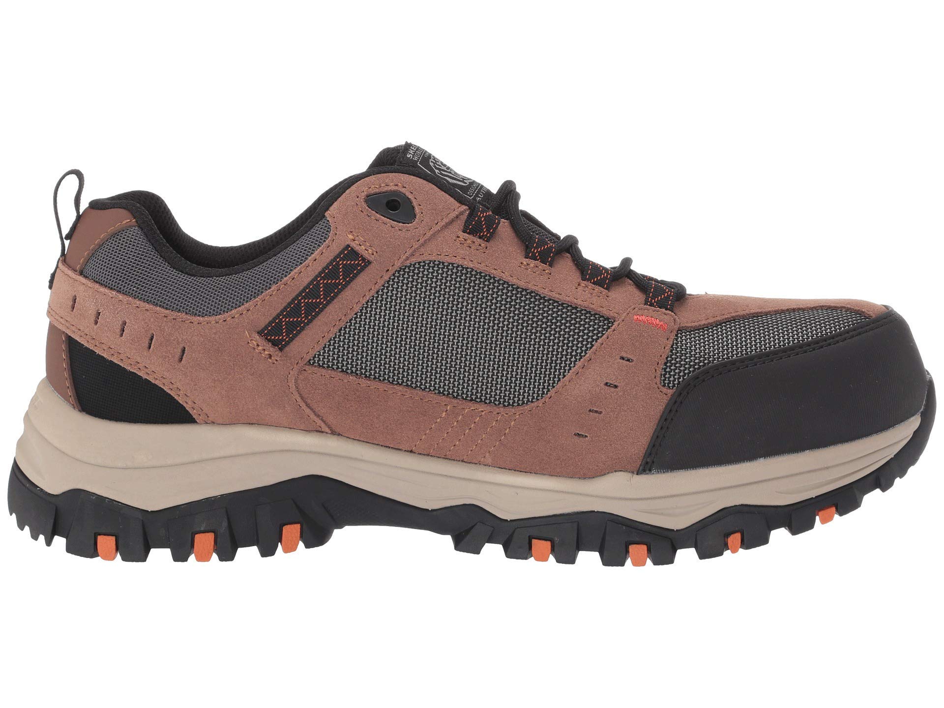 Skechers Men's Greetah Construction Shoe, Brown/Black, 10.5 M US