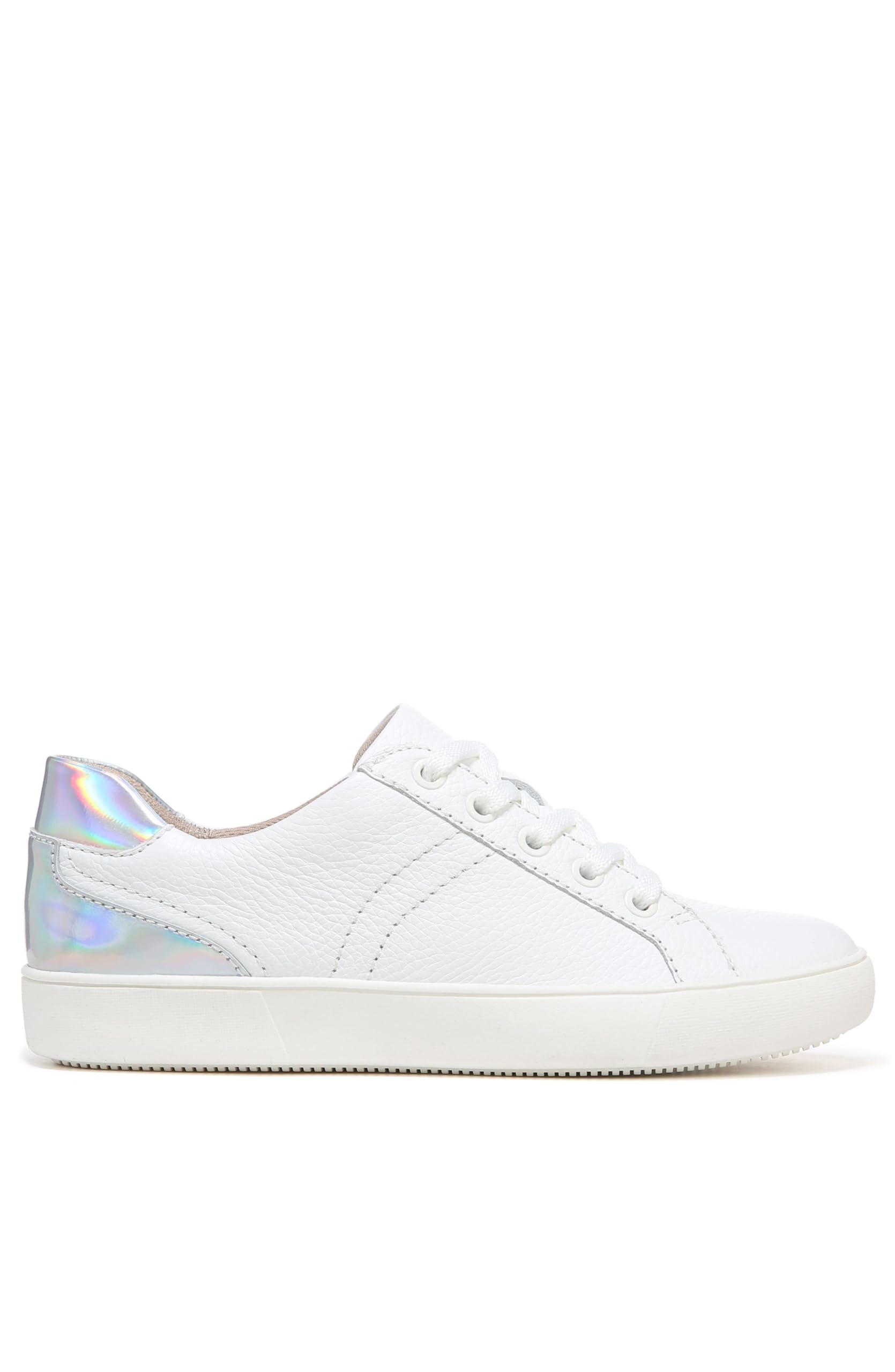 Naturalizer Womens Morrison Comfortable Lace Up Fashion Casual Sneaker,White Leather Iridescent,9 W US