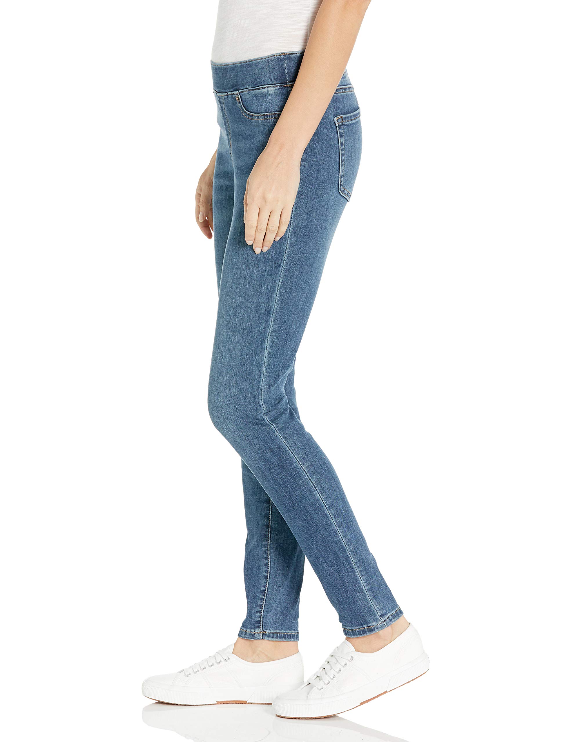 Amazon Essentials Women's Mid-Rise Stretch Pull-On Jegging (Available in Plus Size), Medium Wash, 8