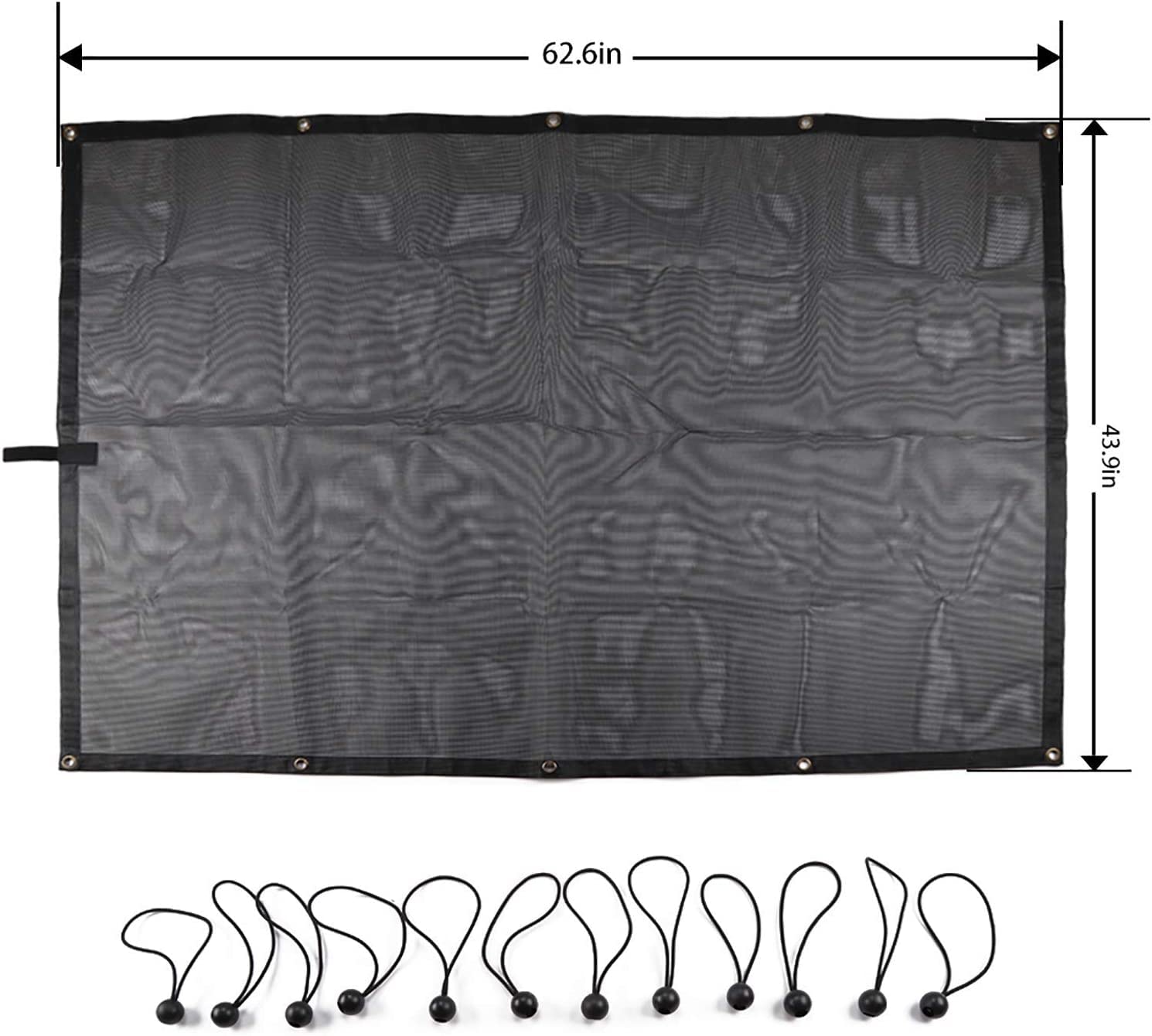 RT-TCZ Sunshade Mesh Bikini Top Cover Provides UV Sun Protection for 1997-2006 Jeep Wrangler TJ & Unlimited (TJ-Black)