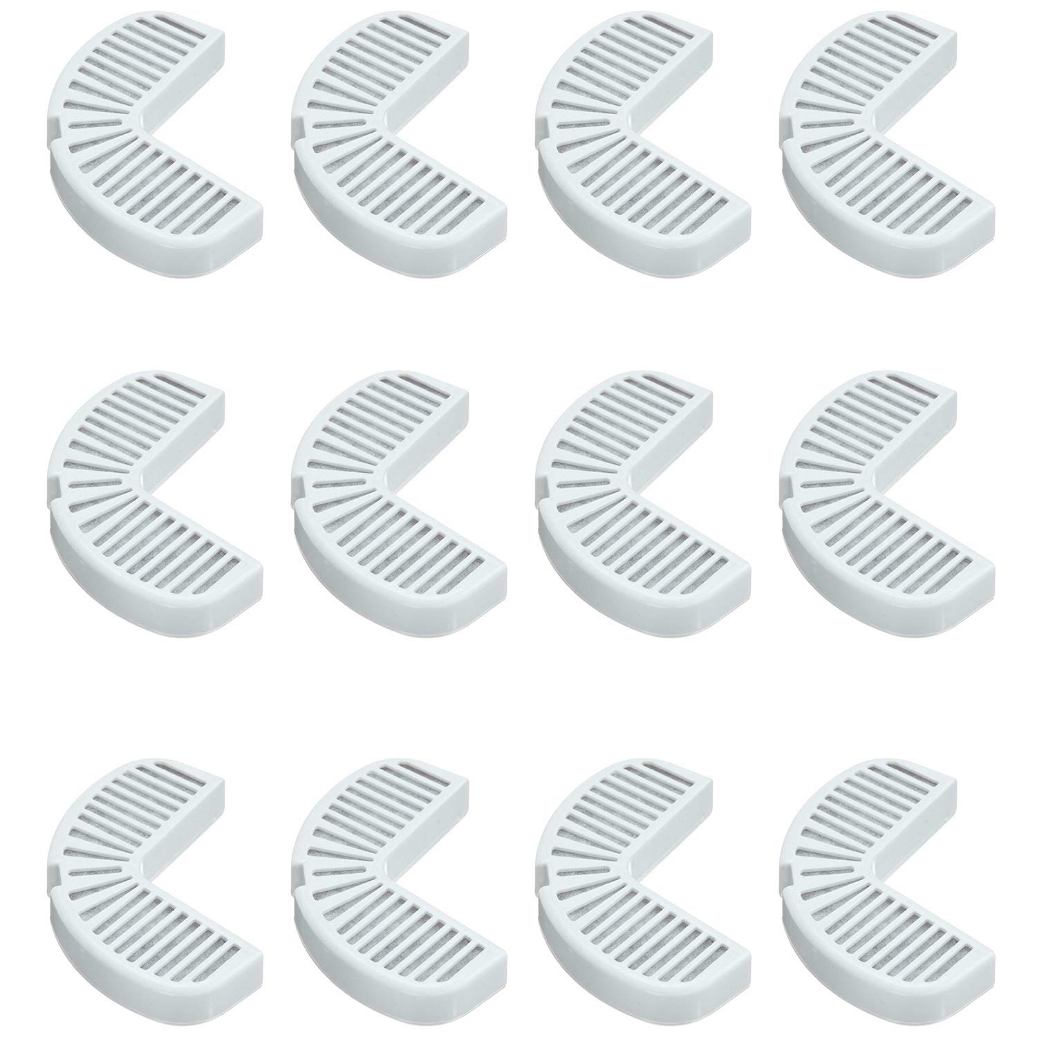 Pioneer Pet Replacement Filters for Ceramic & Stainless Steel Fountains, Raindrop Filters (12 Filters)