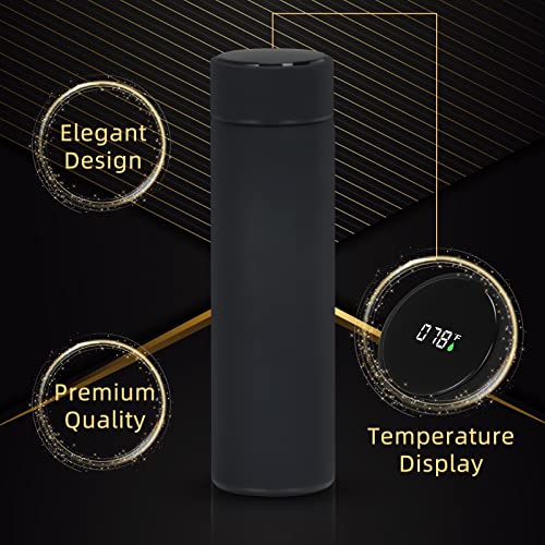 Coffee thermos，Smart water bottle，Hot water thermos，Tea Infuser Bottle ，Smart Sports Water Bottle with LED Temperature Display，Stay Hot for 24 Hrs,Cold for 24 Hrs