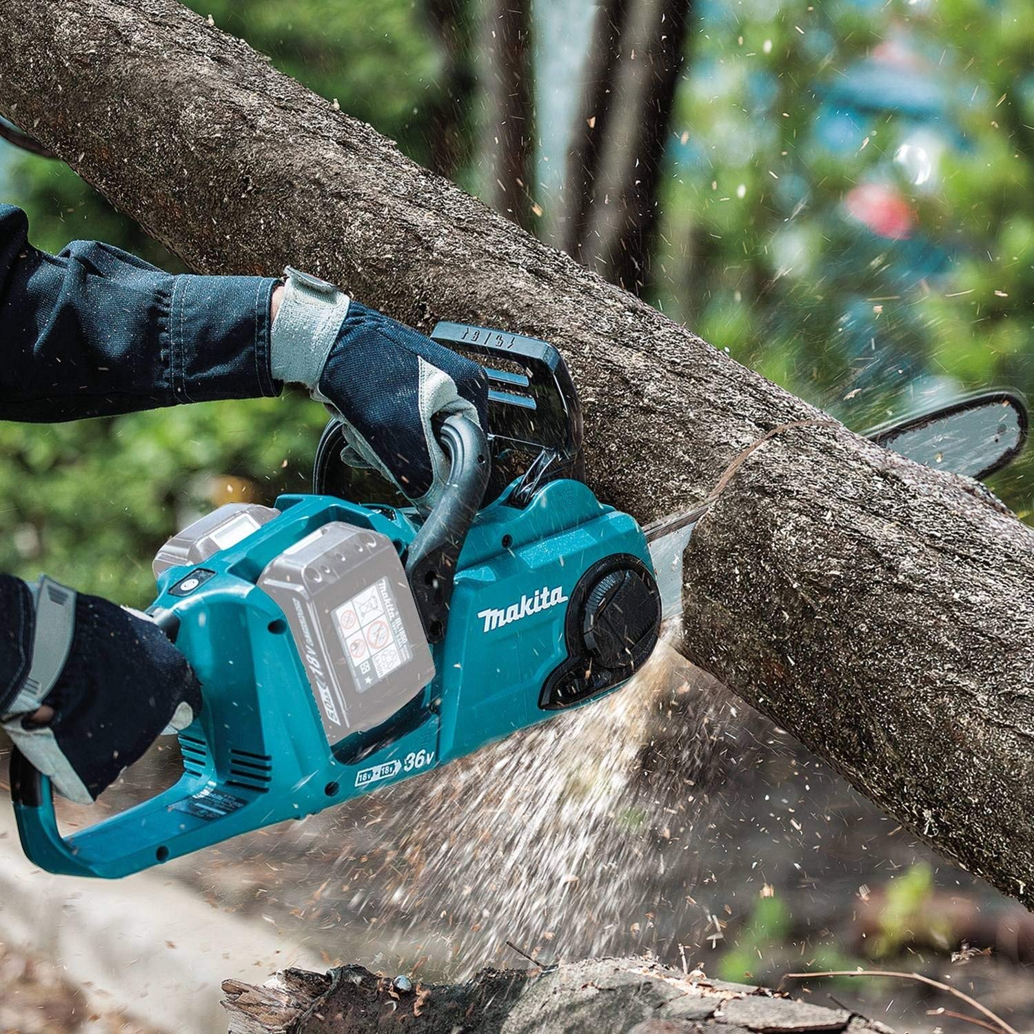 MAKITA XCU03Z 18V X2 (36V) LXT Lithium-Ion Brushless Cordless 14in Chain Saw, Tool Only (Renewed)