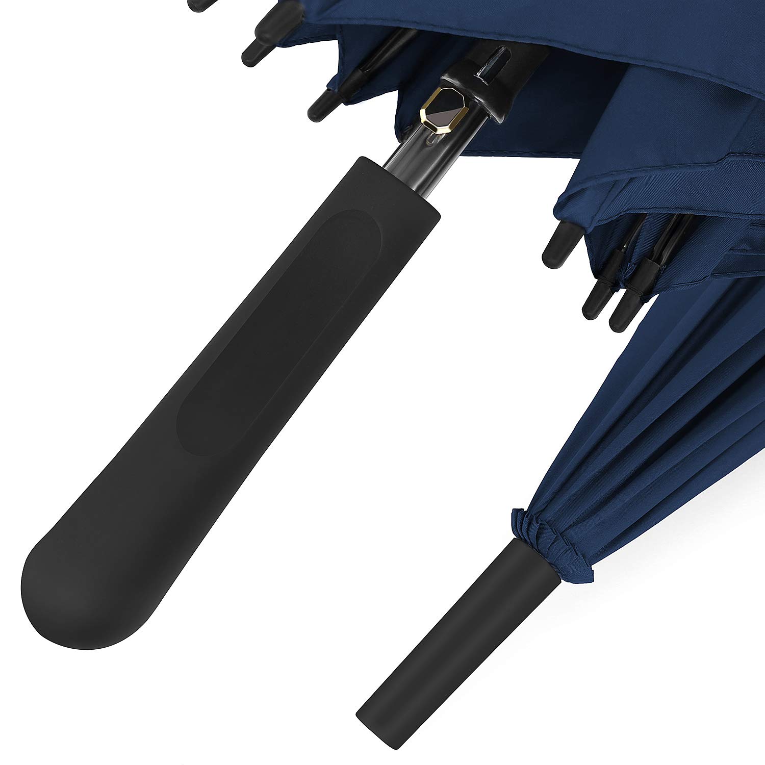 TOPULORS 43 In Long Stick Umbrella for Men and Women, Automatic Open, Double Strong Umbrella Bone for Outdoor Use, Rain & Wind Resistant Umbrellas-Purplish Blue
