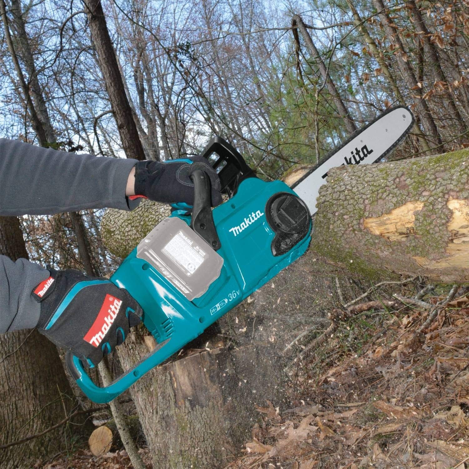 MAKITA XCU03Z 18V X2 (36V) LXT Lithium-Ion Brushless Cordless 14in Chain Saw, Tool Only (Renewed)