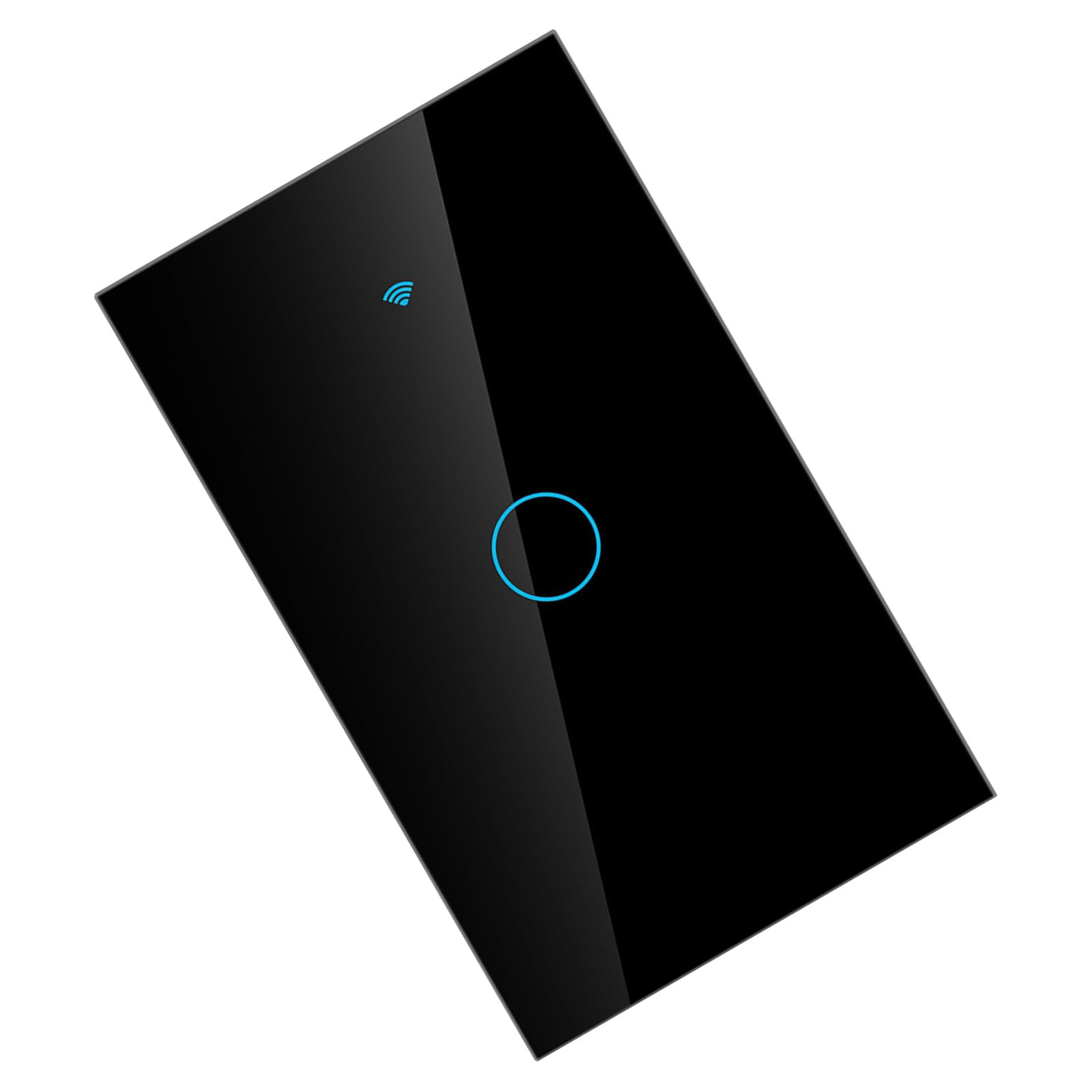 Dioche Smart Light Switch, Switch Single Circle for 1-Way AC for, Home or Nest 100-250V(Black)