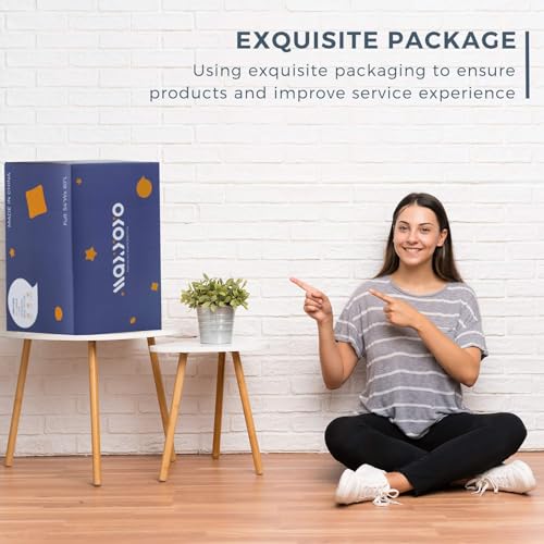 MAXYOYO Black Moon and Star Futon Mattress, Japanese Floor Mattress Folding Tatami Floor Mat Portable Camping Mattress Kids Sleeping Pad Floor Lounger Couch Bed, Thickness：8CM, Full Size