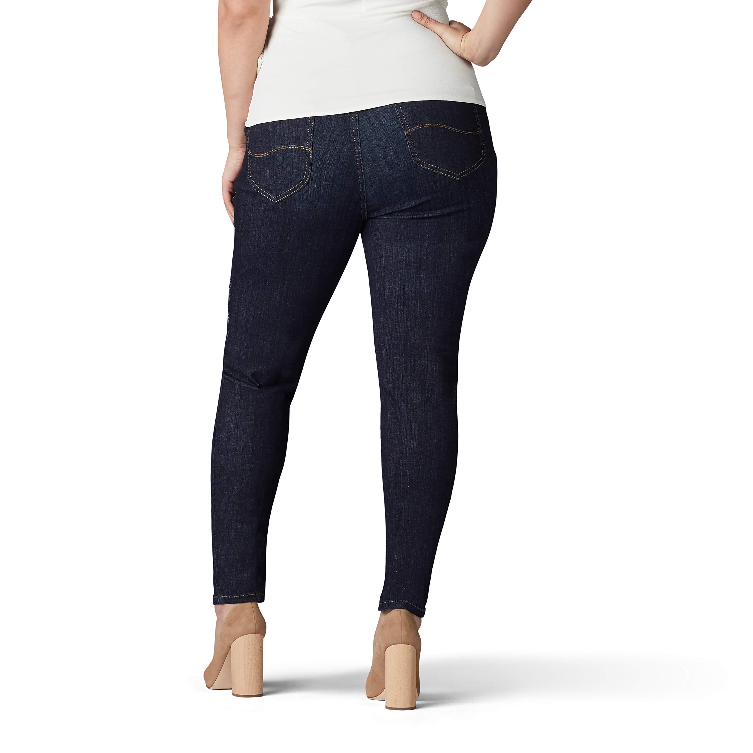 Lee Women's Size Sculpting Slim Fit Skinny Leg Pull on Jean, Slumber, 18 Plus