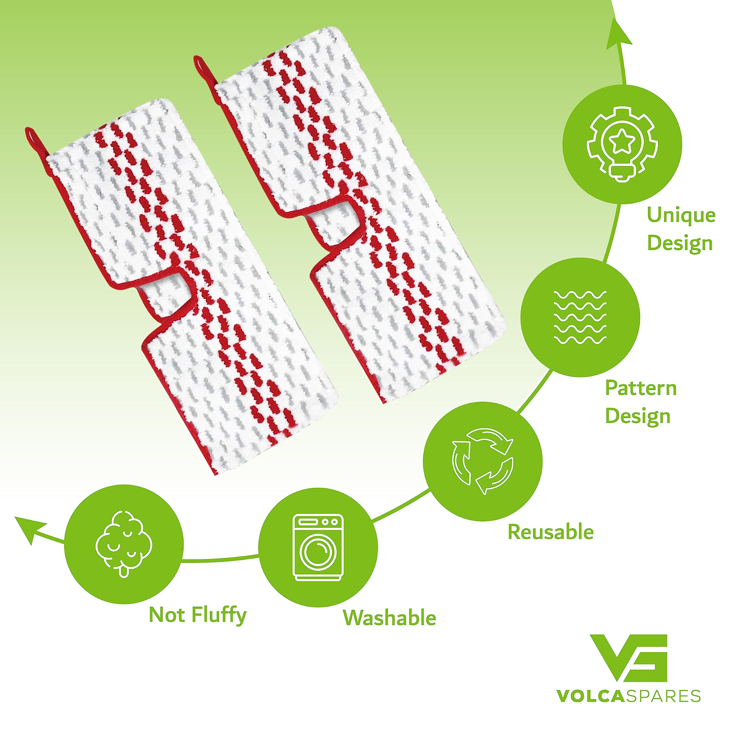 Volca Spares Microfiber Mop Pads Refill Compatible with O-Cedar Mop Refills Promist MAX Spray Mop/Promist Max Mop Pads, Pack of 4 Reusable Pads for Cleaning