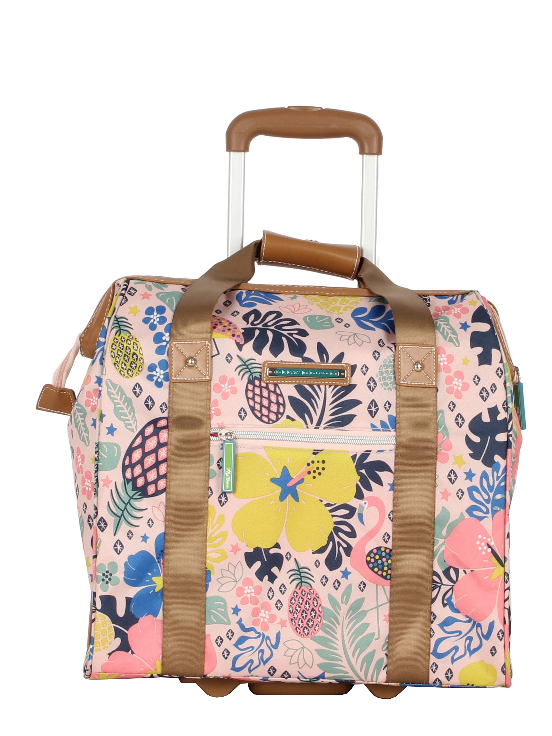 Lily Bloom Design Pattern Carry on Bag Wheeled Cabin Tote (Cabin Pink)