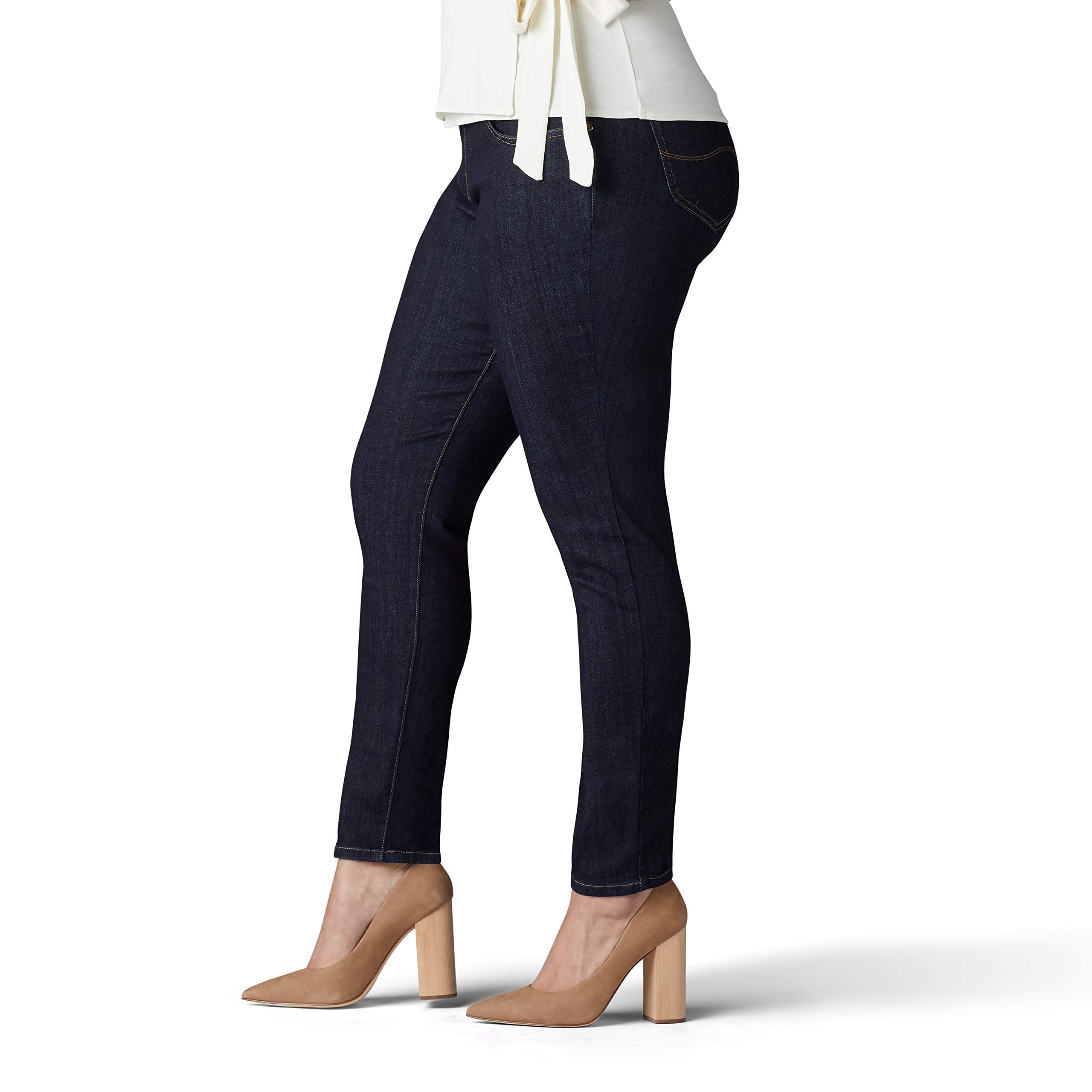 Lee Women's Size Sculpting Slim Fit Skinny Leg Pull on Jean, Slumber, 18 Plus