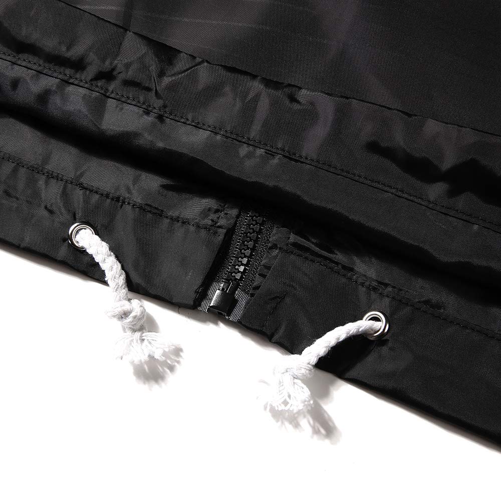 AITFINEISM Men's Lightweight Windbreaker Jacket Casual Zip Up Jackets With Hooded (Small, Black-1)