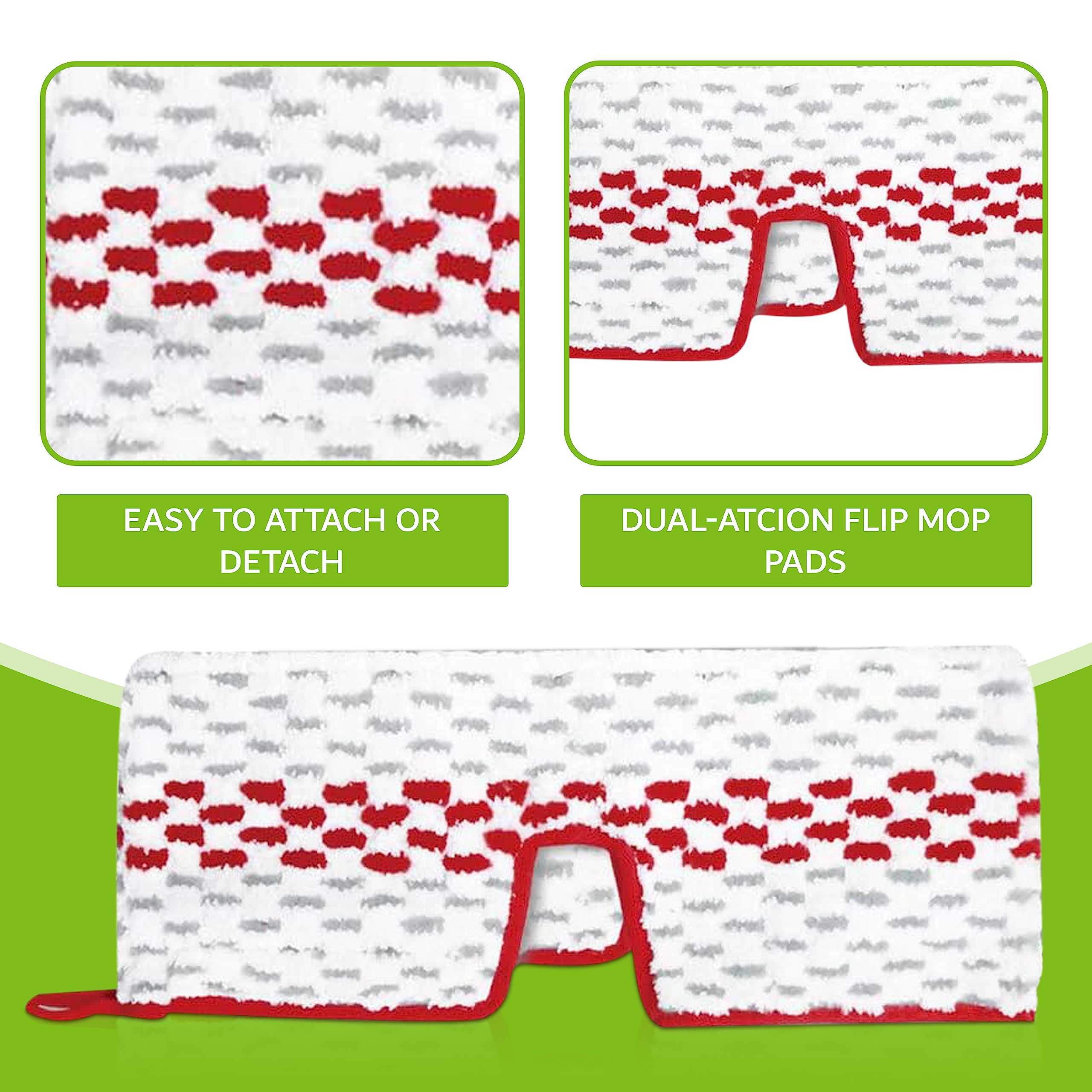 Volca Spares Microfiber Mop Pads Refill Compatible with O-Cedar Mop Refills Promist MAX Spray Mop/Promist Max Mop Pads, Pack of 4 Reusable Pads for Cleaning