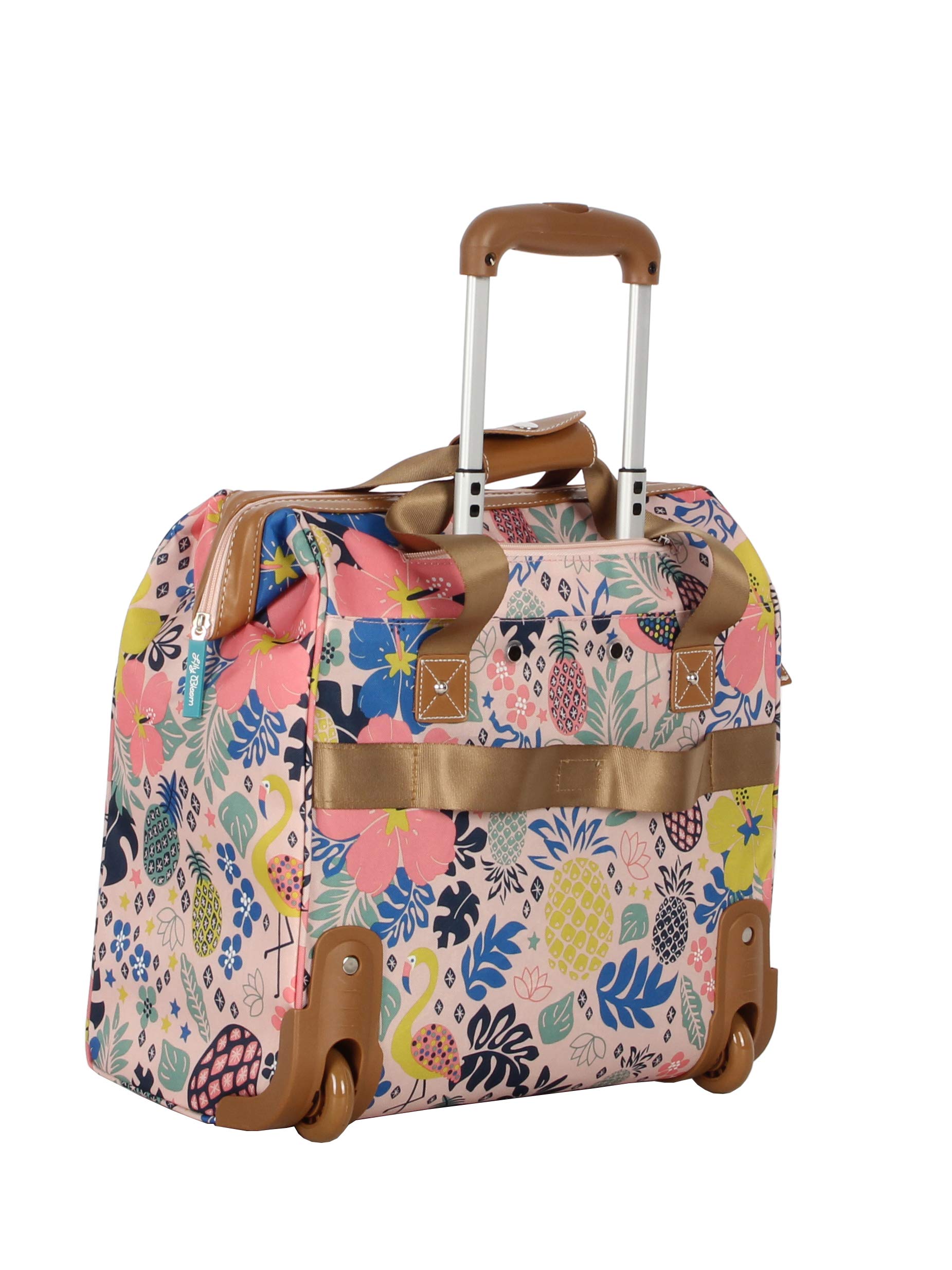 Lily Bloom Design Pattern Carry on Bag Wheeled Cabin Tote (Cabin Pink)