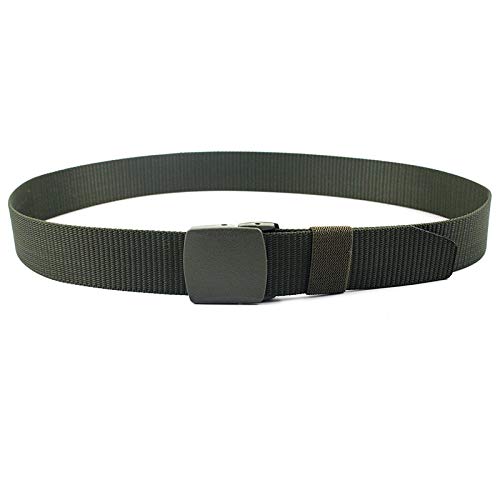 Coobbar 3-Pack Belt Web Nylon Canvas Belt Plastic Buckle Belt Travel Adjustable Nylon Web Slide Belt Web Belts for Men(Khaki)