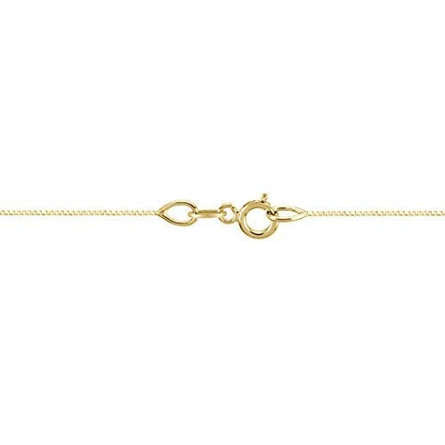 Diamond Wish 1/2 Carat Moissanite Round Solitaire Pendant Necklace in 14k Yellow Gold (J-K, 5 mm) 6-Prong 16 to 18 Inch Adjustable Chain Spring Ring