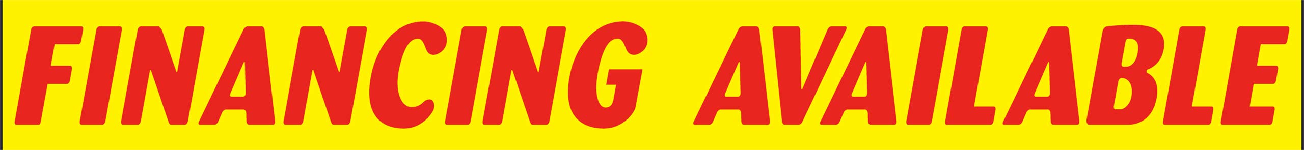 SSWBasics Rectangular Slogan Windshield Sticker - Red/Yellow - Financing Available - 14