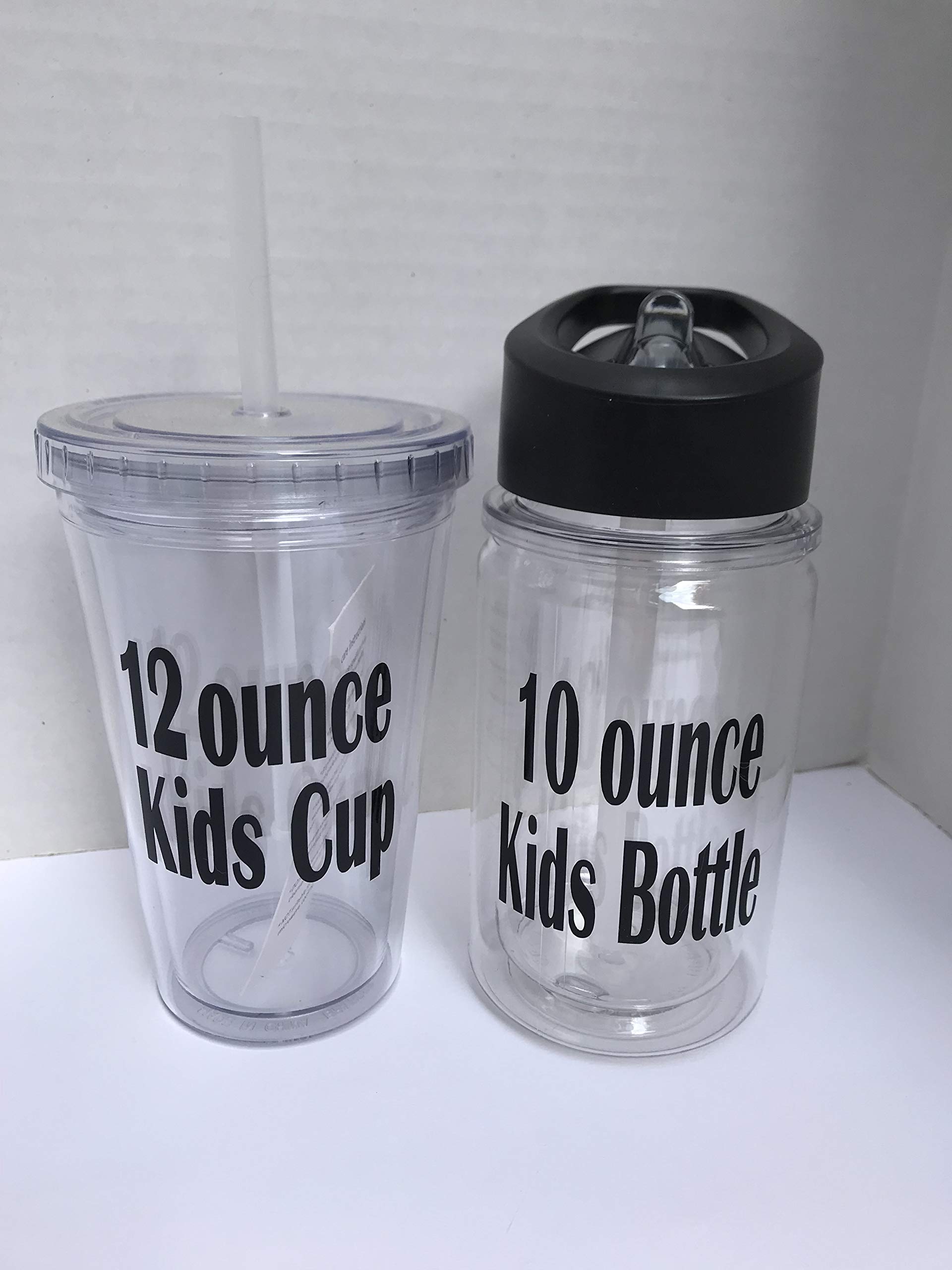 Personalized children's 10 ounce water bottle or tumbler - ladybug design