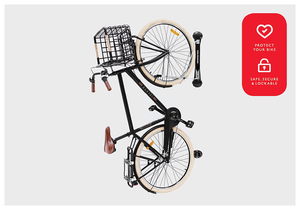 Steadyrack Bike Rack - Easy Lift Swivel Bike Wall Mount, Vertical Storage Solution for Bicycles with Fenders or Mudguards, Garage Bicycle Rack Wall Mount for Home - 2 Pack