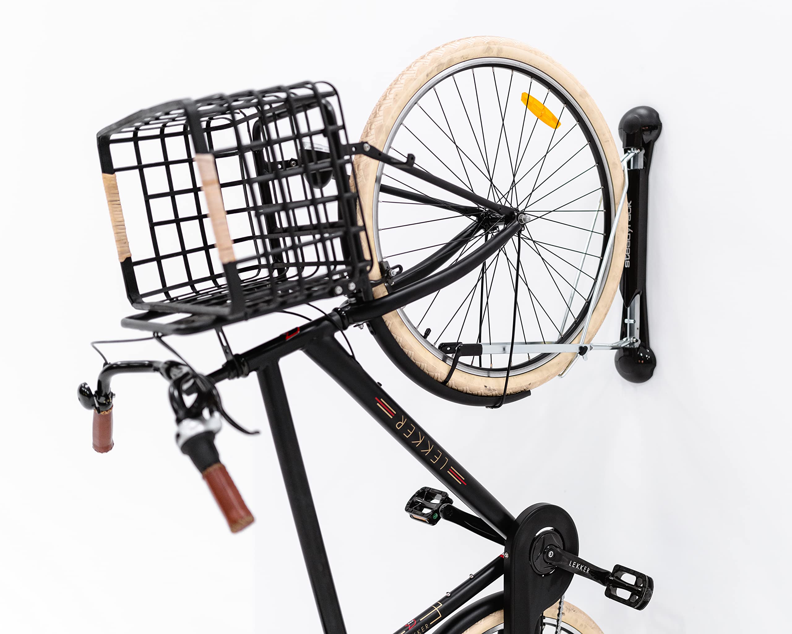 Steadyrack Bike Rack - Easy Lift Swivel Bike Wall Mount, Vertical Storage Solution for Bicycles with Fenders or Mudguards, Garage Bicycle Rack Wall Mount for Home - 2 Pack