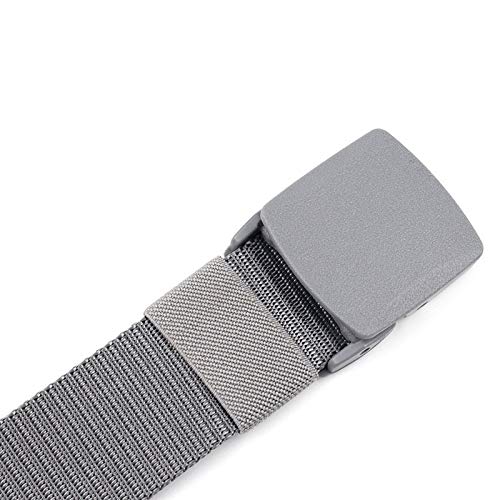 Coobbar 3-Pack Belt Web Nylon Canvas Belt Plastic Buckle Belt Travel Adjustable Nylon Web Slide Belt Web Belts for Men(Khaki)