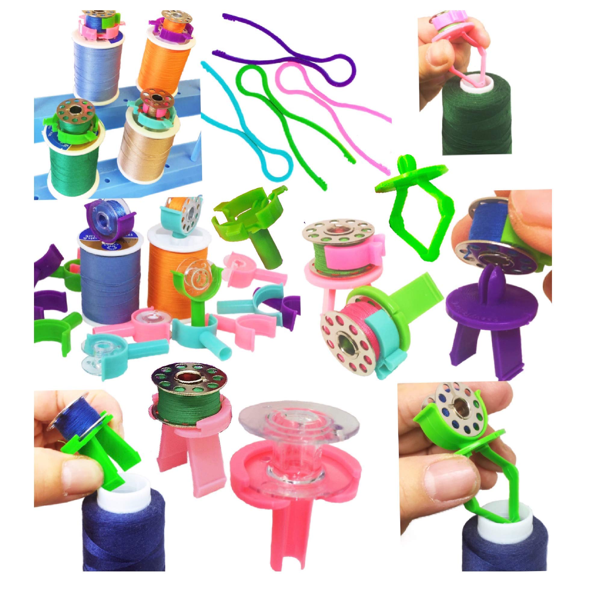 100 Pcs/Colors Prewound Sewing Bobbins Thread Sewing Machine Thread Kit Size A