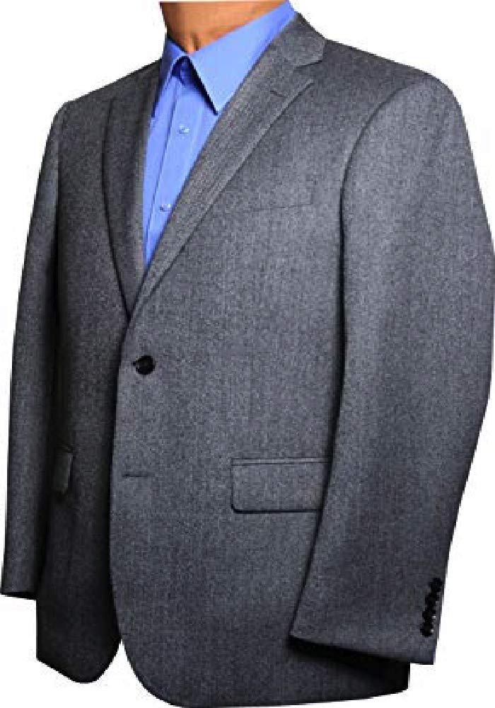Classic British Styled Big and Tall Grey Micro Herringbone Big and Tall Sport Coat (56 Portly Long)