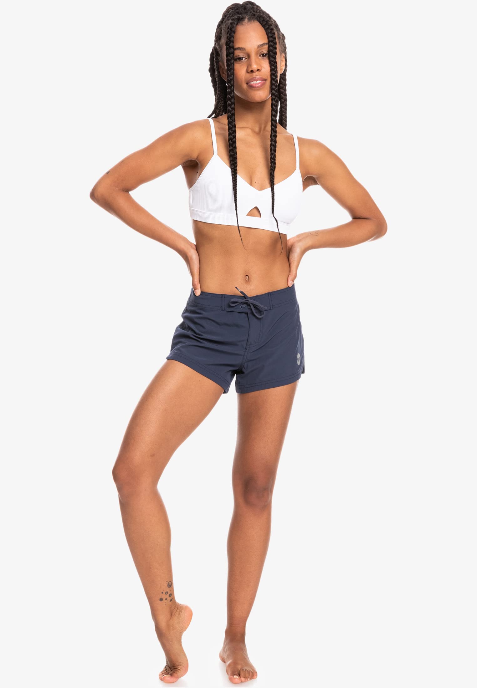 Roxy Women's Standard Board Quick Dry Bathing Suit Shorts, 2" Inseam-Swimsuit Bottoms (XS-XXL), Mood Indigo, Large