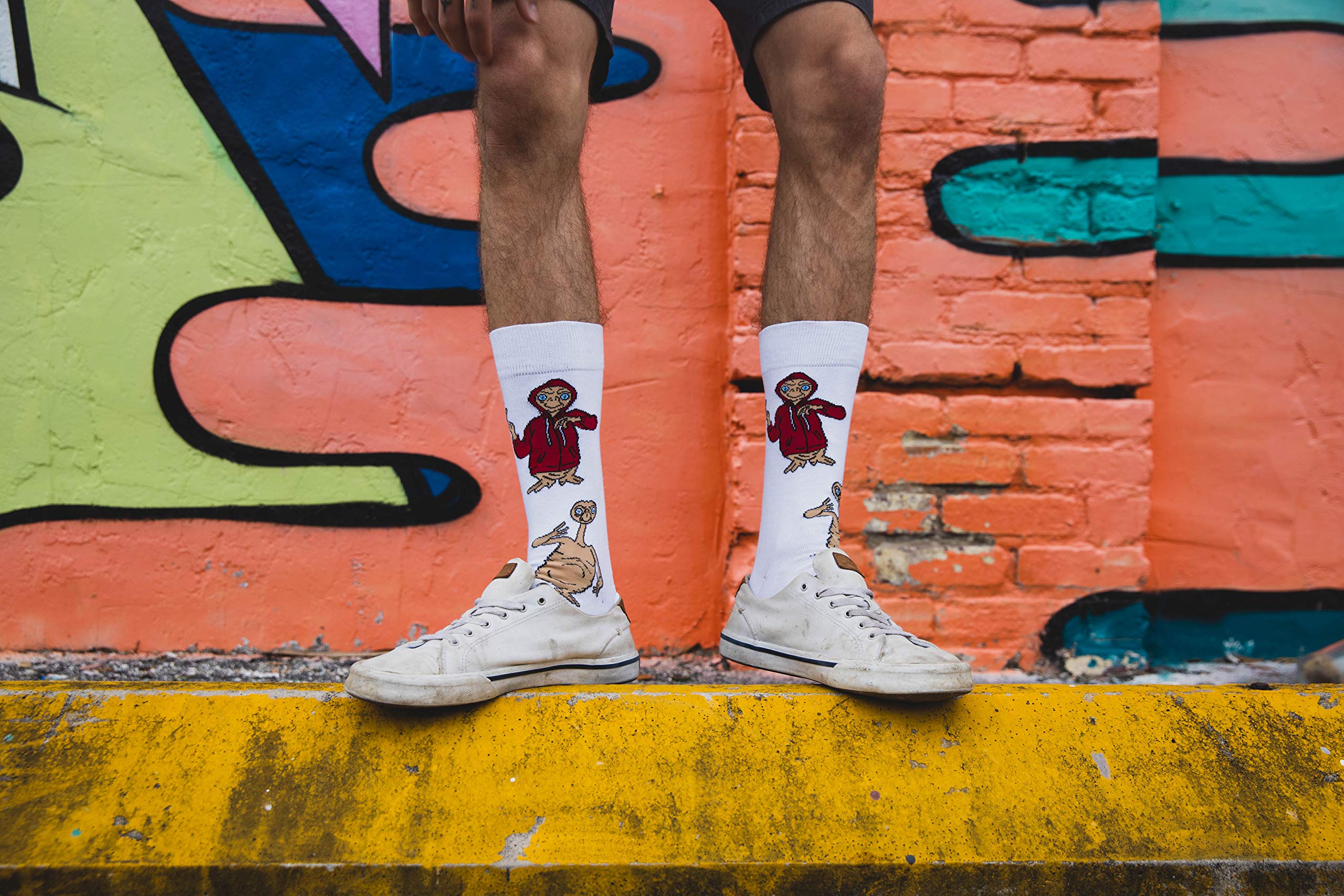 Cool Socks, Unisex, Movies, E.T. Extra Terrestrial, Crew, Funny Cute Silly 80's