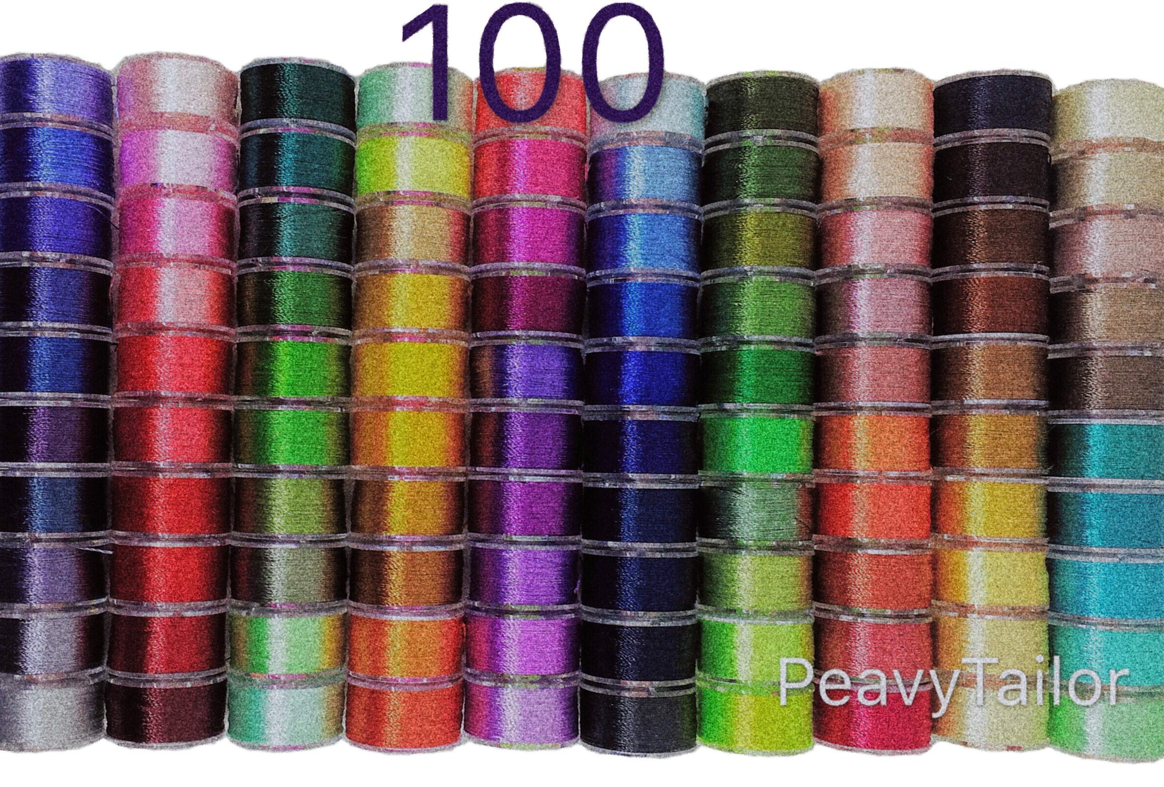100 Pcs/Colors Prewound Sewing Bobbins Thread Sewing Machine Thread Kit Size A