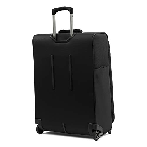 Travelpro Tourlite Softside Expandable Upright 2 Wheel Luggage, Lightweight Suitcase, Men and Women, Black, Checked-Medium 26-Inch