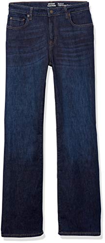 Amazon Essentials Women's Slim Bootcut Jeans, Mid-Rise, Stretchy, Dark Wash, Size 14 Short
