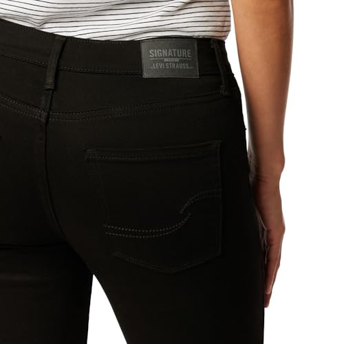 Levi Strauss Signature Gold Women's Modern Skinny Jeans (Also Available in Plus), Noir, 6 Regular
