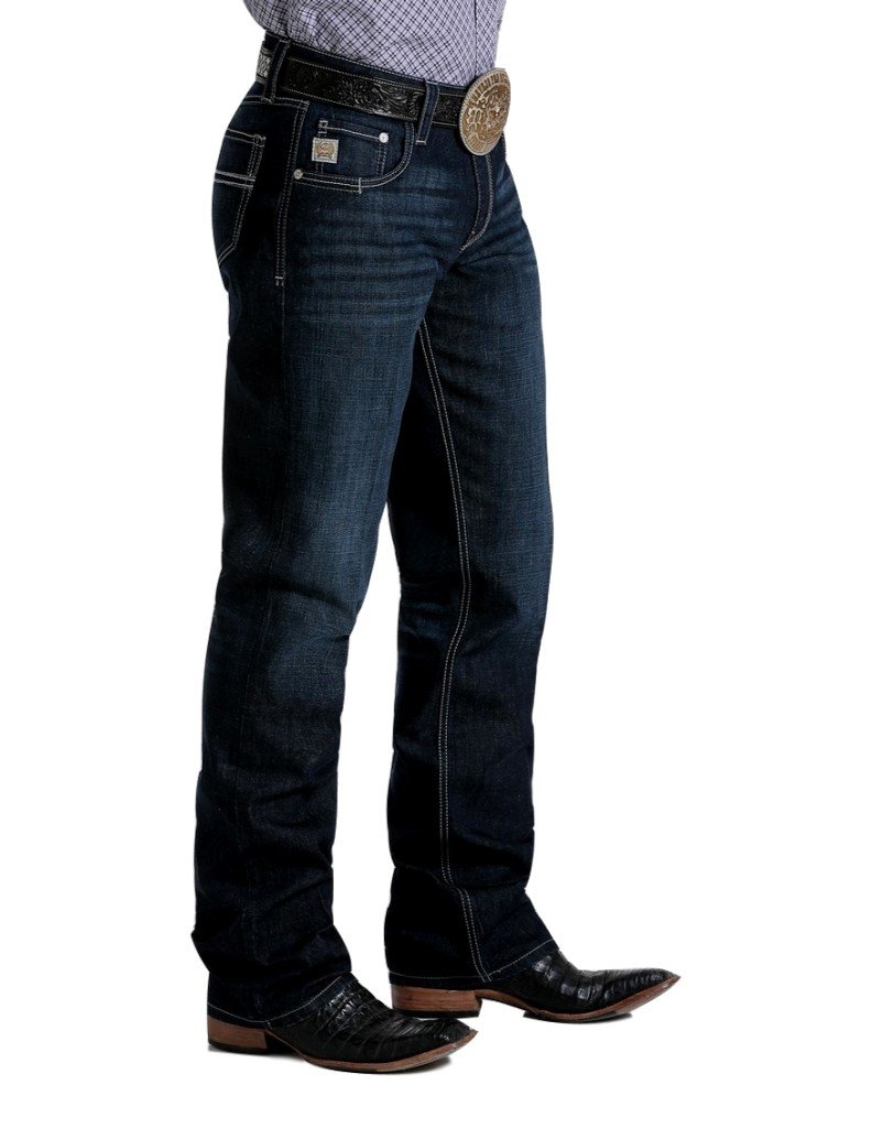 Cinch Men's Carter 2.4 Dark Wash Mid Rise Relaxed Bootcut Performance Jeans - MB71934005 IND 38W x 34L US
