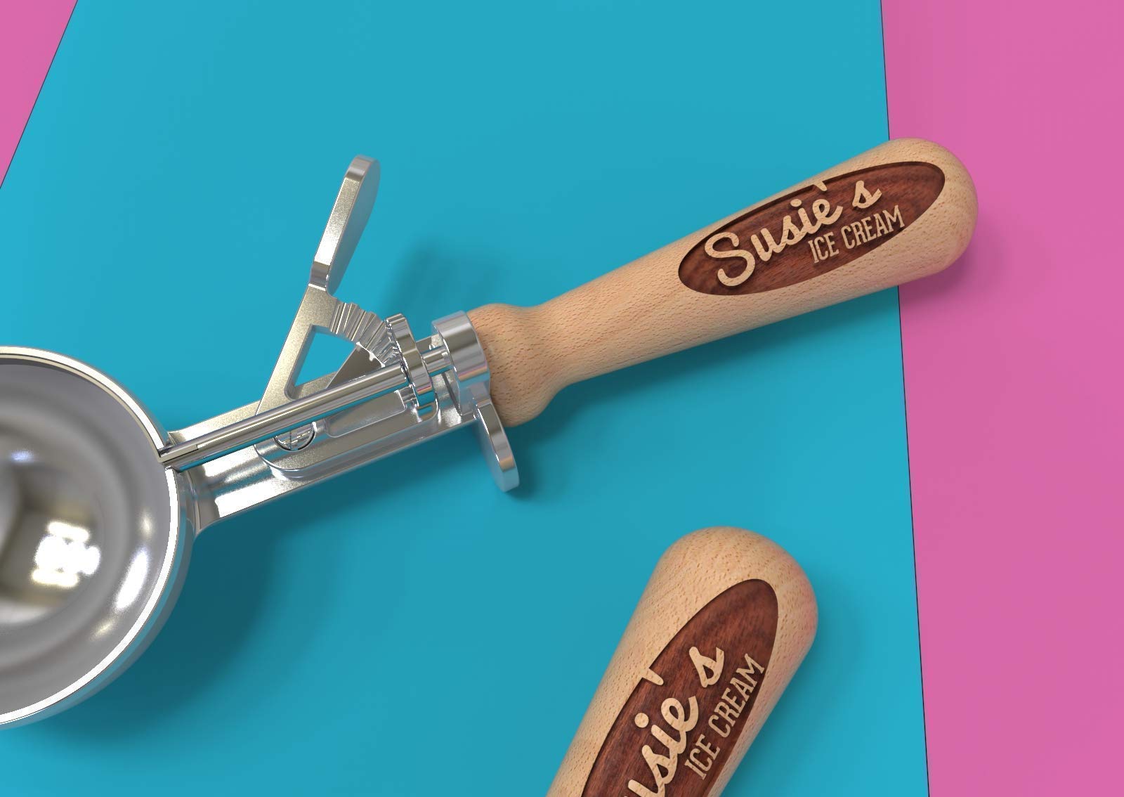 Personalized Ice Cream Scoop, Homemade Ice Cream, Ice Cream Server, Gift for Her, Baking Gift, Cooking Gift, Wood Ice Cream Scoop, Engraved Ice Cream Scoop, Vintage Ice Cream Scoop, Baking Gift