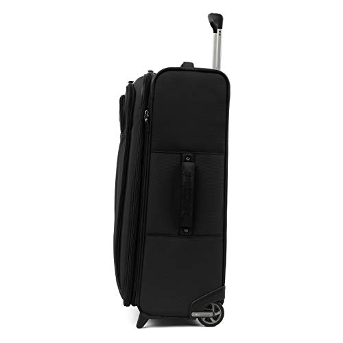 Travelpro Tourlite Softside Expandable Upright 2 Wheel Luggage, Lightweight Suitcase, Men and Women, Black, Checked-Medium 26-Inch