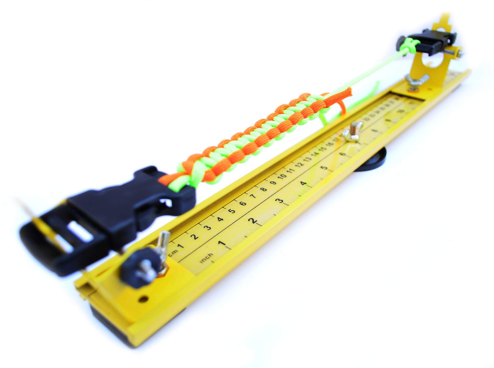 Acid Tactical® 15" Adjustable Paracord Jig - Lightweight Aluminum - for Bracelets, Keychains, & More - Accommodates Any Clasp or Hook
