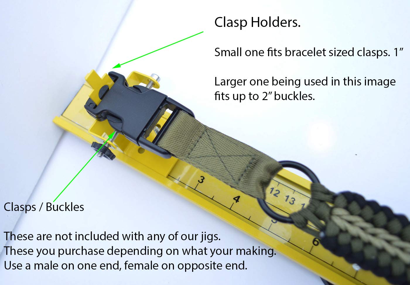 Acid Tactical® 47" Adjustable Paracord Jig - Lightweight Aluminum - for Bracelets, Keychains, Belts, Slings, Straps & More - Accommodates Any Clasp or Hook