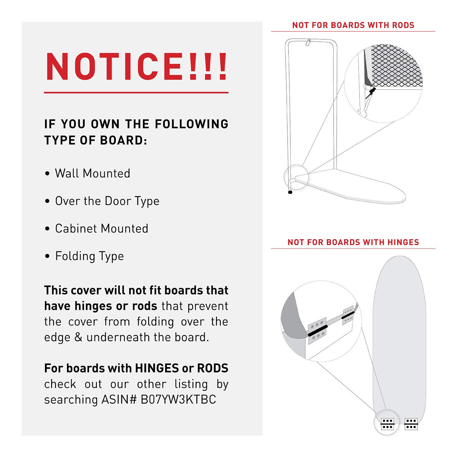 TIVIT Ironing Board Covers - Made in Italy - 12 x 42 Durable Alumitek PRO Heat Reflective Silicone Pads are Scorch & Stain Resistant - Made w/3 Layers of Padding, 3 Fastener Straps & Pull Bungee Cord