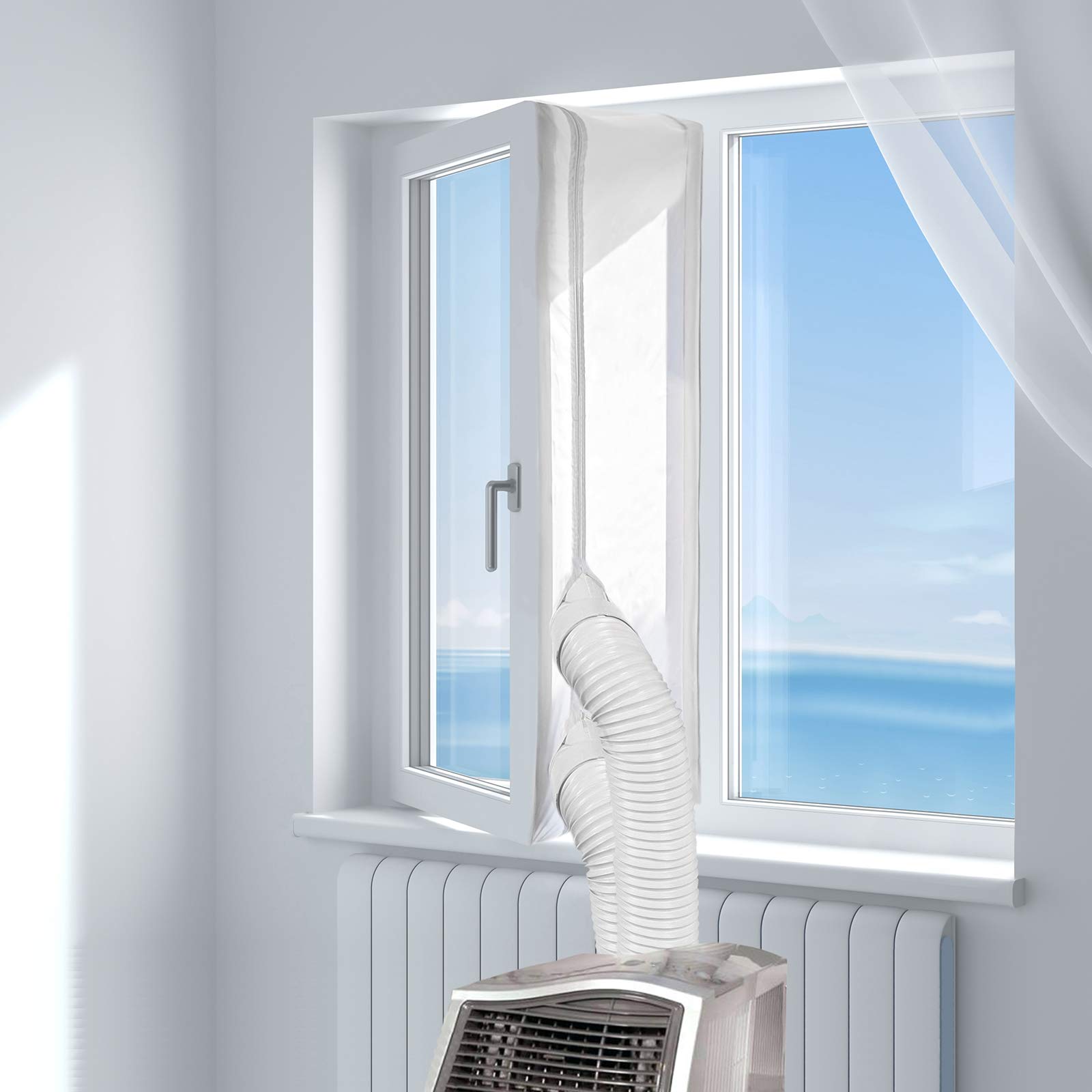 HOOMEE 500CM(197") Universal Window Seal for Portable Air Conditioner and Tumble Dryer – Works with Every Mobile Air-Conditioning Unit