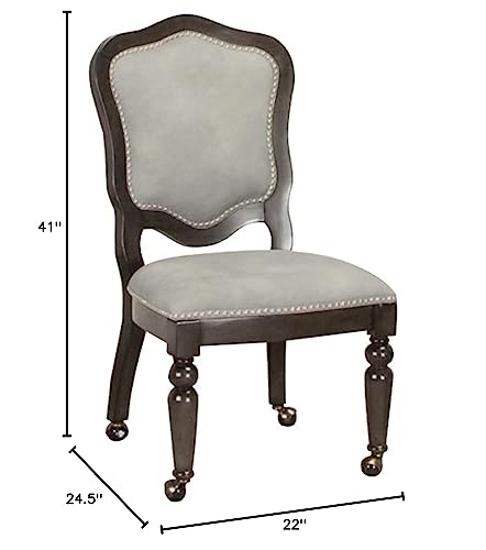 Sunset Trading Vegas Game and Dining Single Chair, Casters, Gray