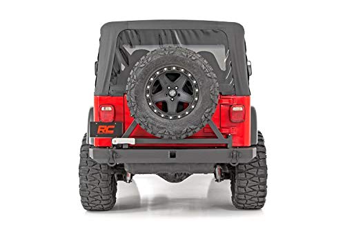Rough Country Rear Bumper w/Tire Carrier for 87-06 Jeep Wrangler YJ/TJ - 10592A