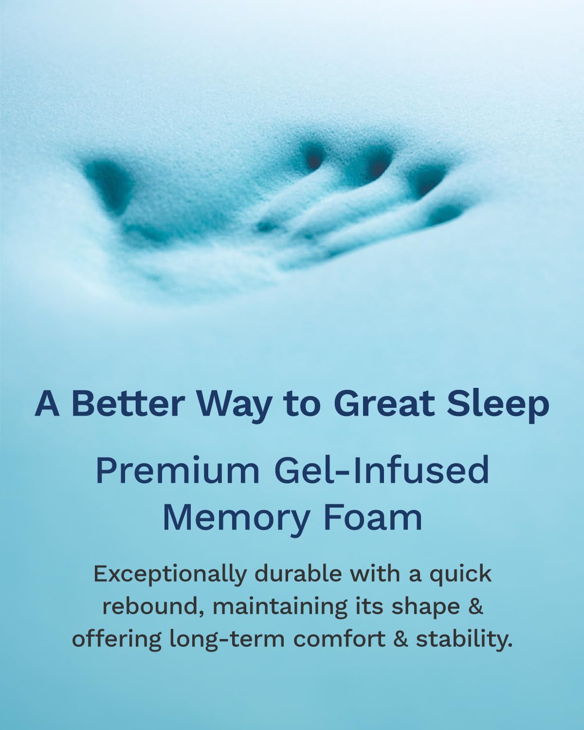 ViscoSoft Memory Foam Mattress Topper Twin - 2 Inch Reflex Cooling Gel Mattress Pad - CertiPUR-US - Oeko TEX Certified