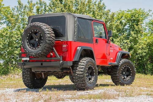 Rough Country Rear Bumper w/Tire Carrier for 87-06 Jeep Wrangler YJ/TJ - 10592A