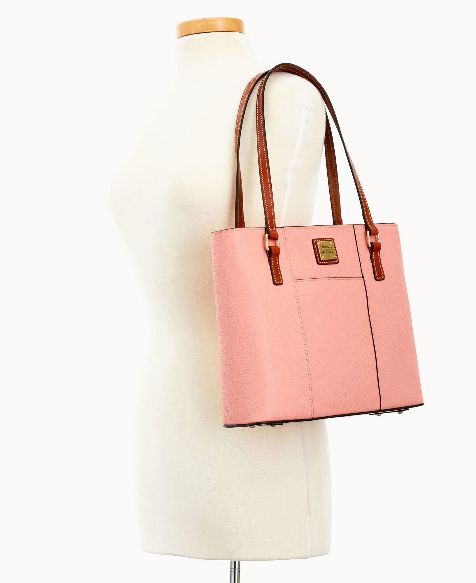 Dooney & Bourke Handbag, Pebble Grain Small Lexington Tote - Pale Pink