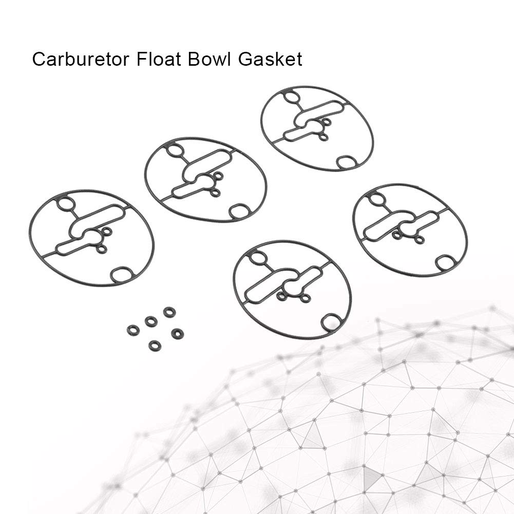 wifehelper Pack of 5 Carb Carburetor Float Bowl Gasket Replacement Fit for Briggs & Stratton 698781 Nikki Carburetor John Deere Troy-Bilt Toro Lawn Mower